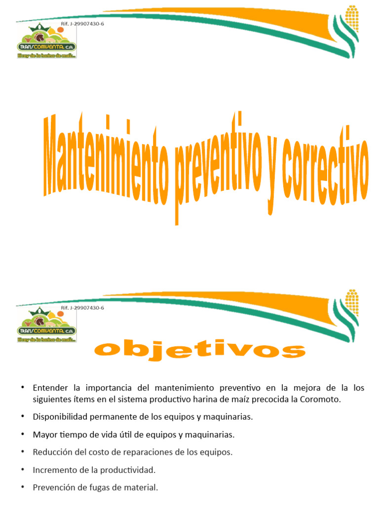 Presentacion Mtto Preventivo y Correctivo Noviembre 2020 | PDF ...