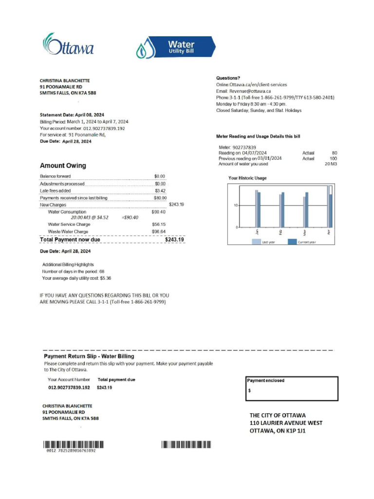 Water Bill 91 Poon | PDF