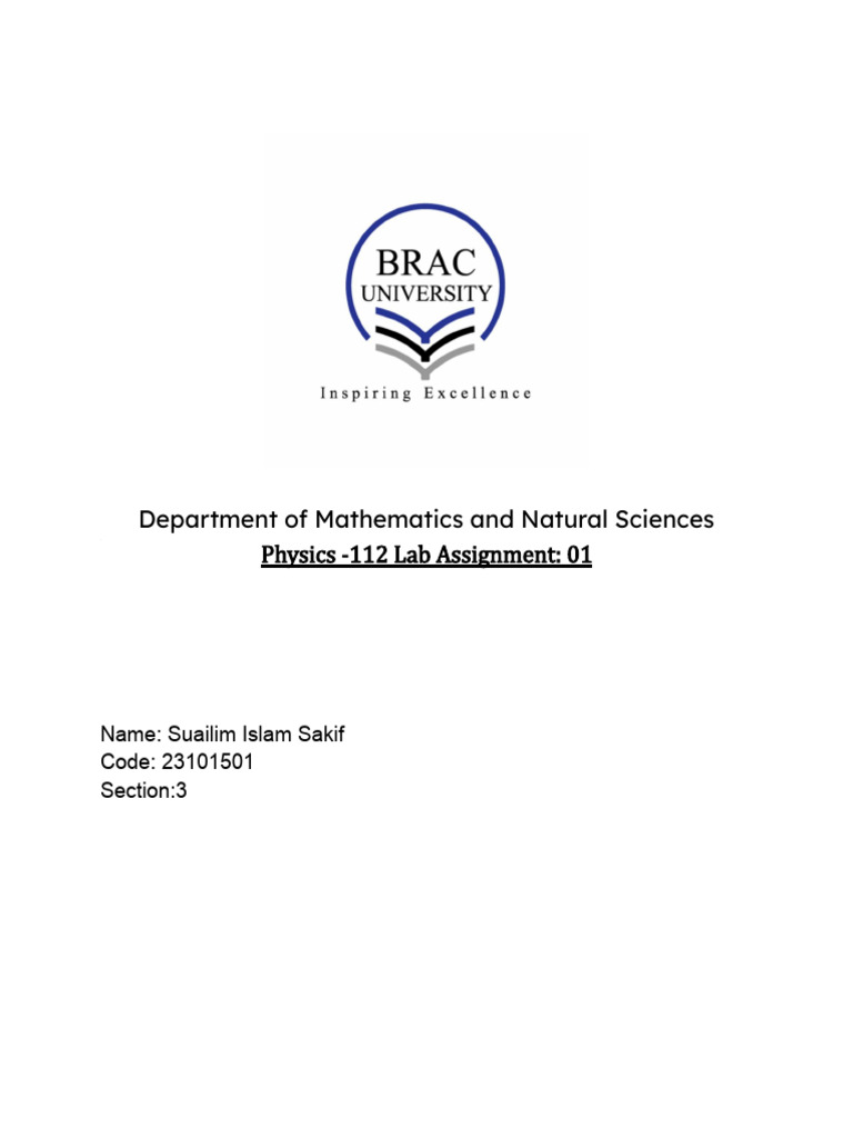 Suailim Islam Sakif 23101501 | PDF | Force | Mathematics