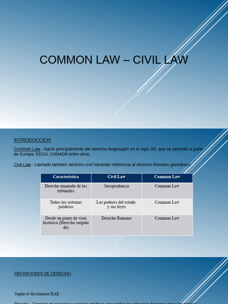 Common Law - Civil Law | PDF