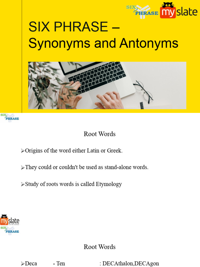 Synonyms and Antonyms Overview | PDF | Word | Linguistic Typology