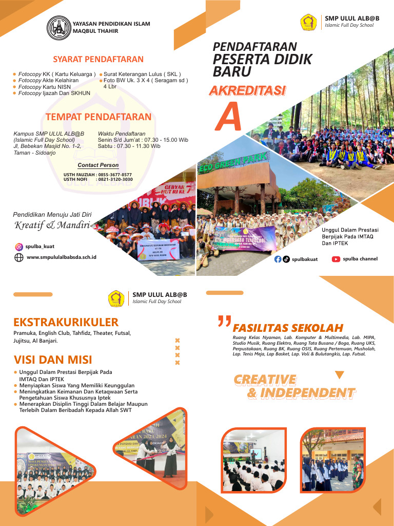 Brosur SMP Ulul Albab | PDF