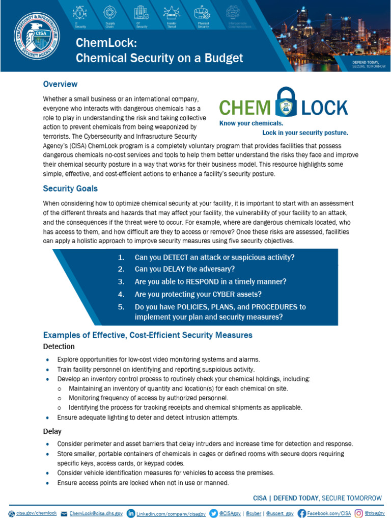 Fs Chemlock Security Budget 508 | PDF | Computer Security | Security