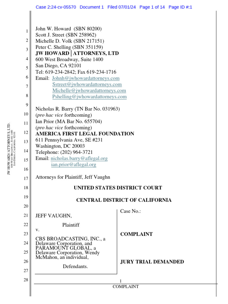 Vaughn v. CBS | PDF | Equal Employment Opportunity Commission | Civil ...