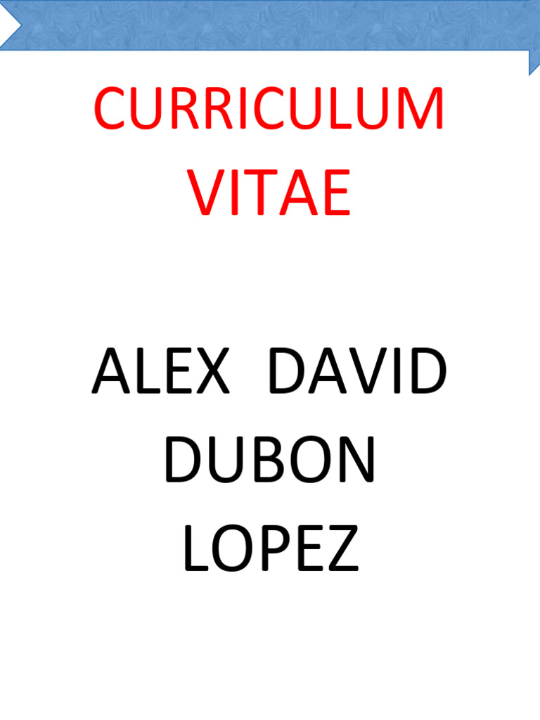 Curriculum Vitae. David | PDF