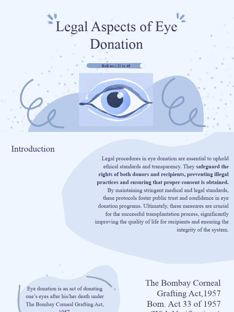 Legal Guidelines for Eye Donation | PDF | Organ Transplantation | Organ ...