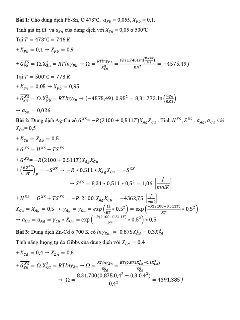 Bai Tap Dung Dich | PDF