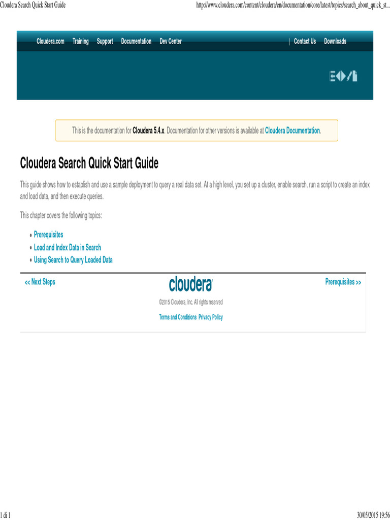 Cloudera Search Quick Start Guide | PDF