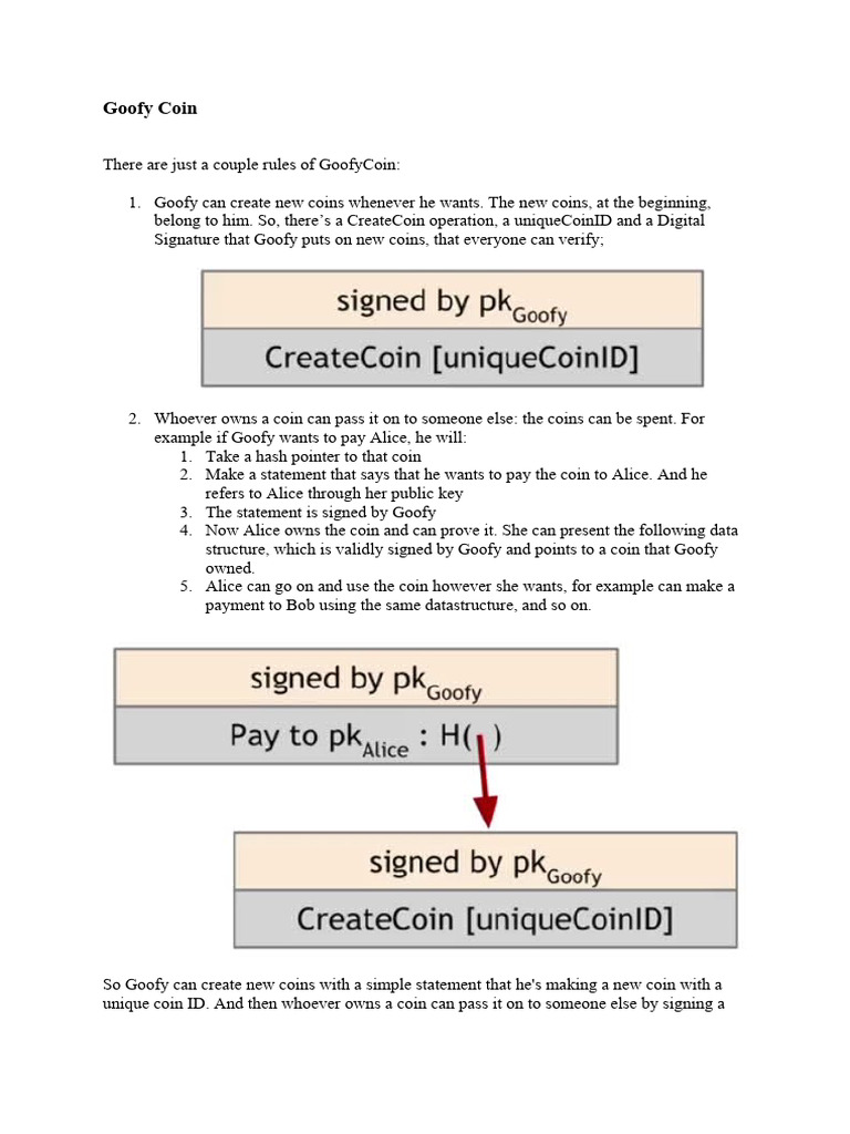 Goofy Coin Scrooge Coin Cryptocurrency | PDF | Secure Communication ...