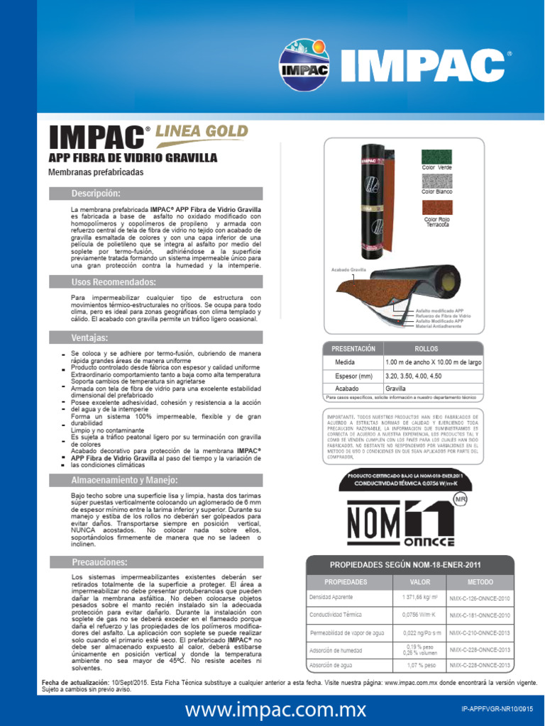 Impac: App Fibra de Vidrio Gravilla | PDF | Lentes | Agua