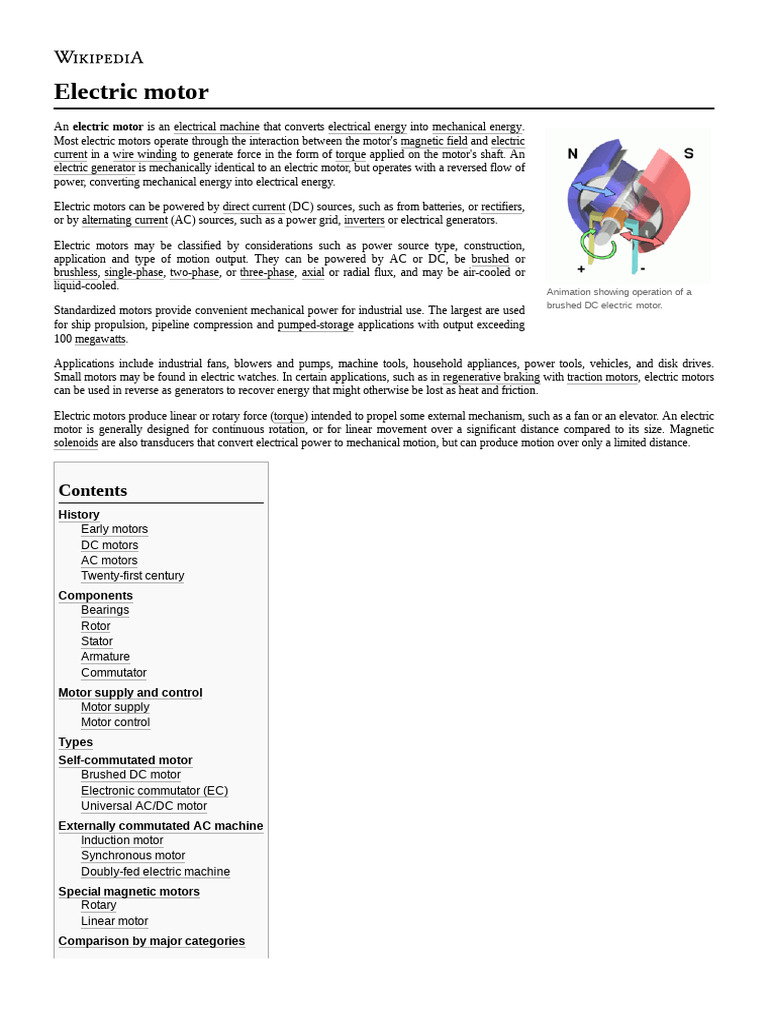 Electric Motor | PDF | Electric Motor | Electrodynamics