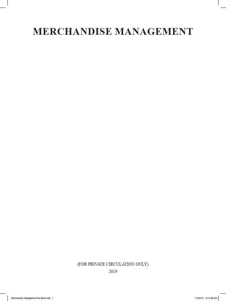 403 - Merchandise Management | PDF | Retail | Merchandising