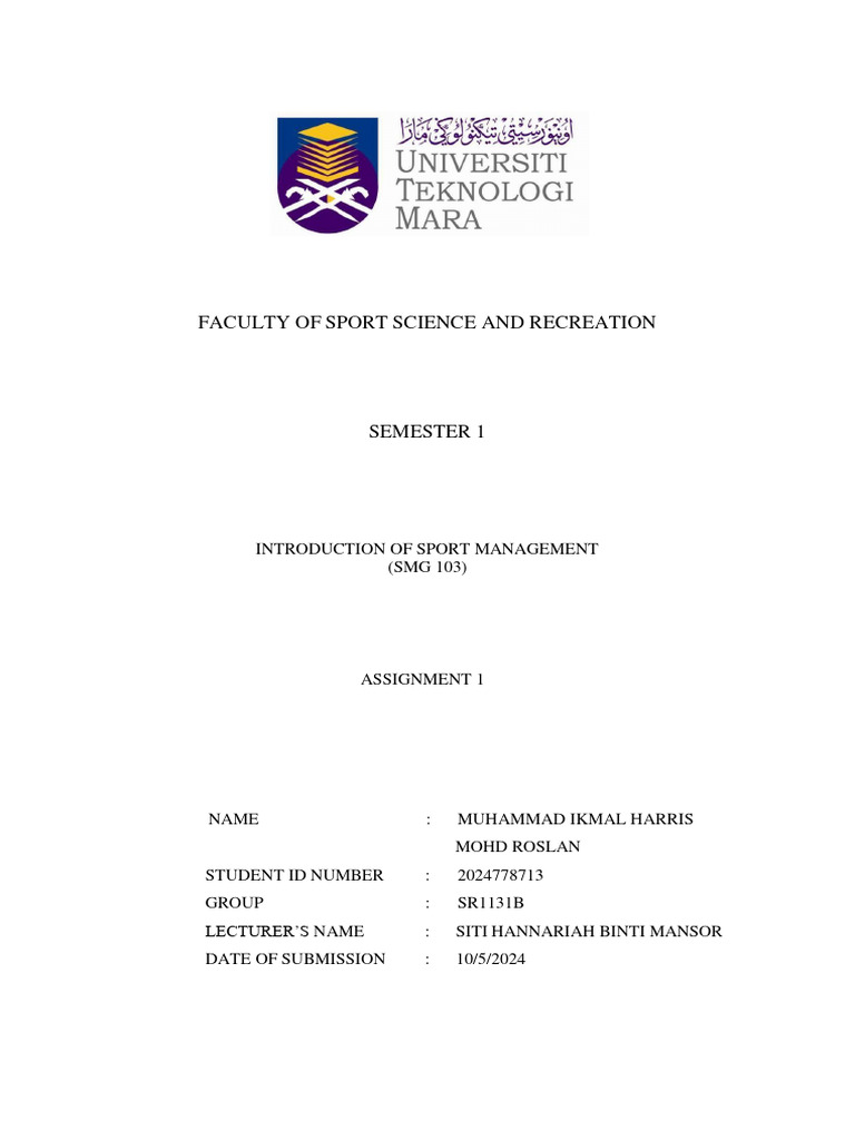 SMG 103 ASSIGNMENT 1 | PDF | Leadership