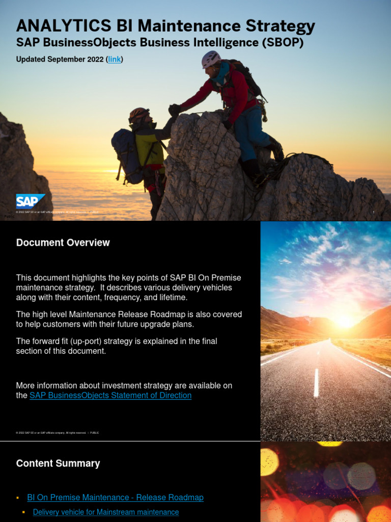BI Maintenance Strategy | PDF | Business Intelligence | World Wide Web