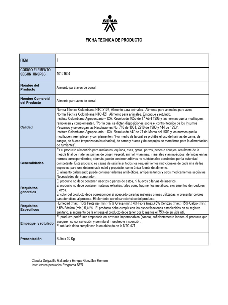 Fichas Tecnicas Afrecho SENA | PDF | Lima (Material) | Cemento