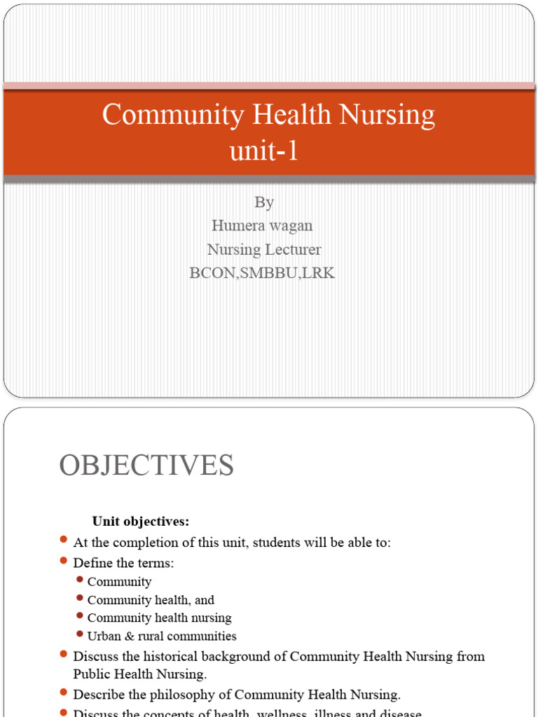 Lecture CHN 1 | PDF | Nursing | Medical Specialties