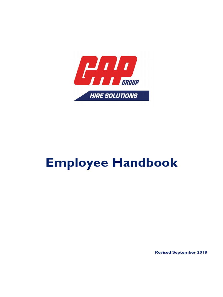 Employee Handbook (Version 4) September 2018 | PDF | Employment ...
