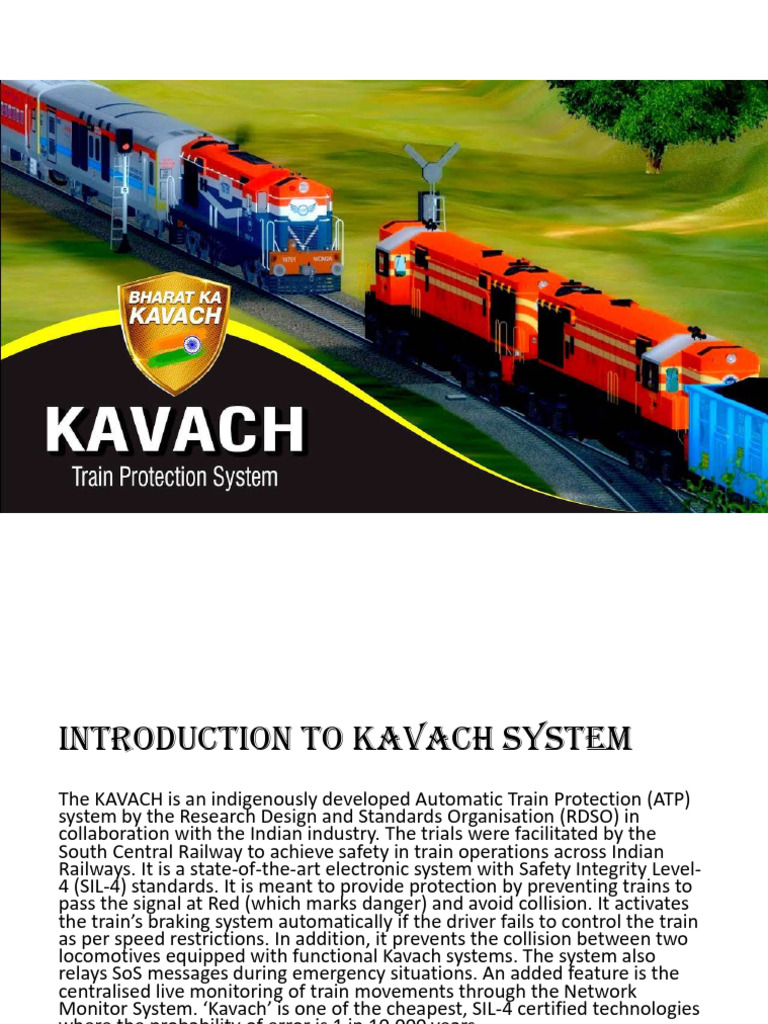 Kavach PDF | PDF | Rail Transport | Transport Infrastructure