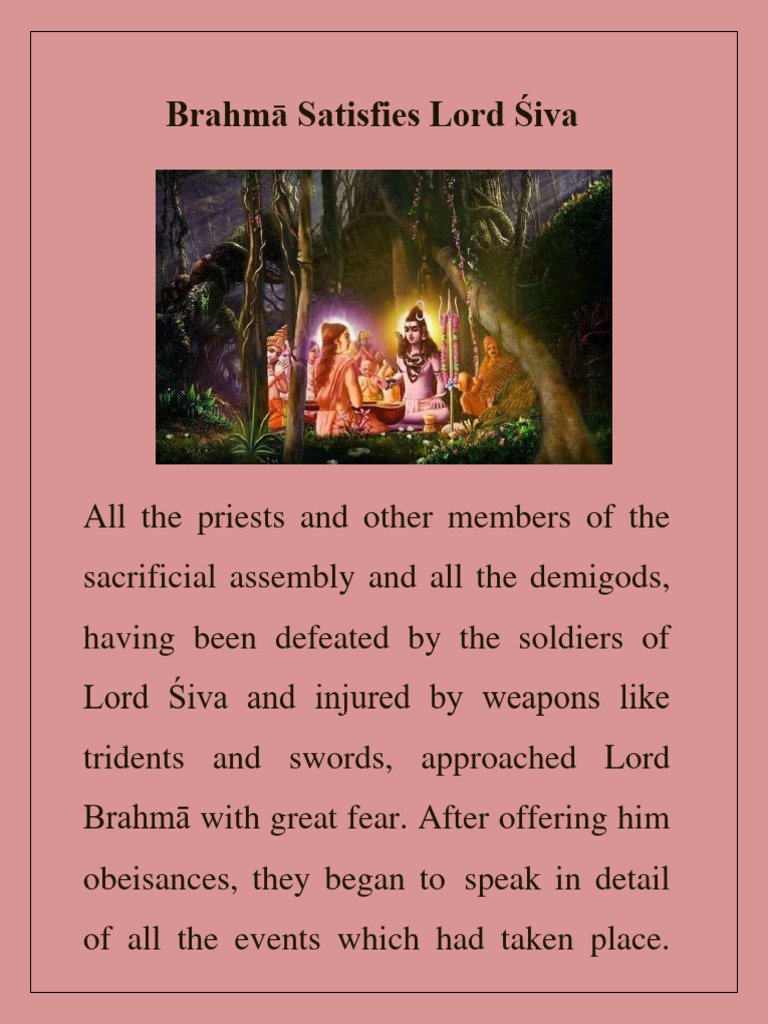 19 - Brahma Satisfies Lord Siva | PDF | Shiva | Sacrifice