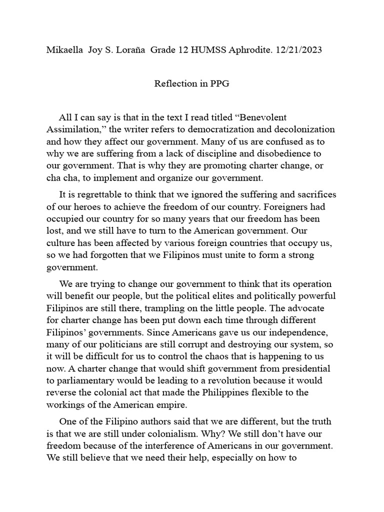 Loraña PPG | PDF | Philippines | International Relations