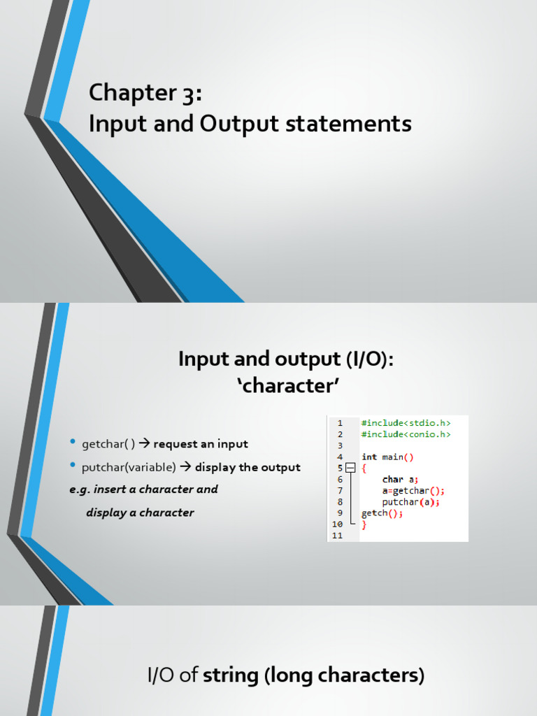 3 Inputandoutput | PDF | Computer Data | Computer Engineering