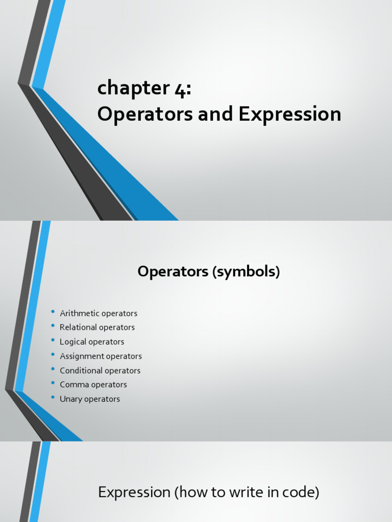 4 Operatorsandexpression | PDF | Integer (Computer Science ...