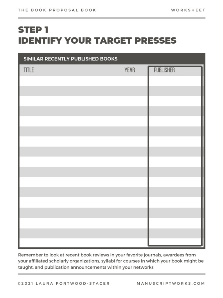 Book Proposal Book Worksheets | PDF | Books | Cognition