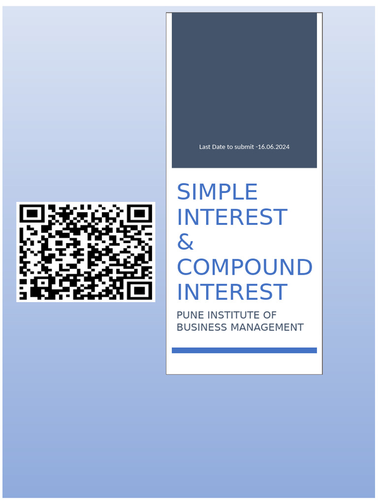 Si Ci Assignment | PDF | Interest | Compound Interest