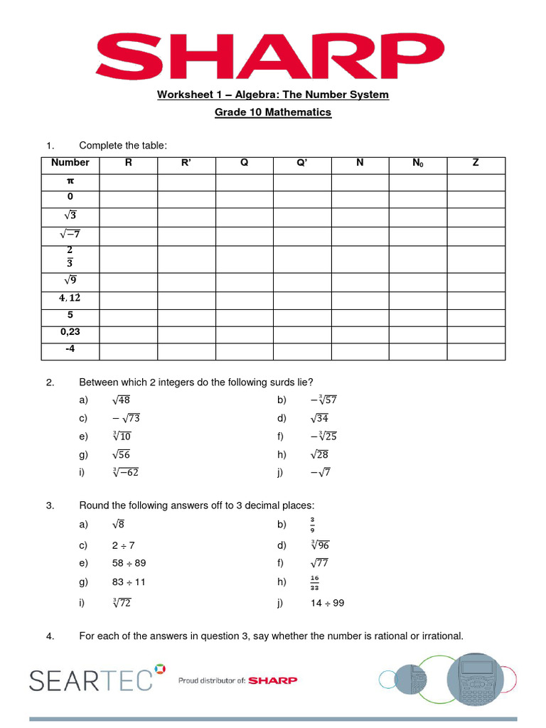 Mathematics gr.10 The Number System Q | PDF | Numbers | Square Root