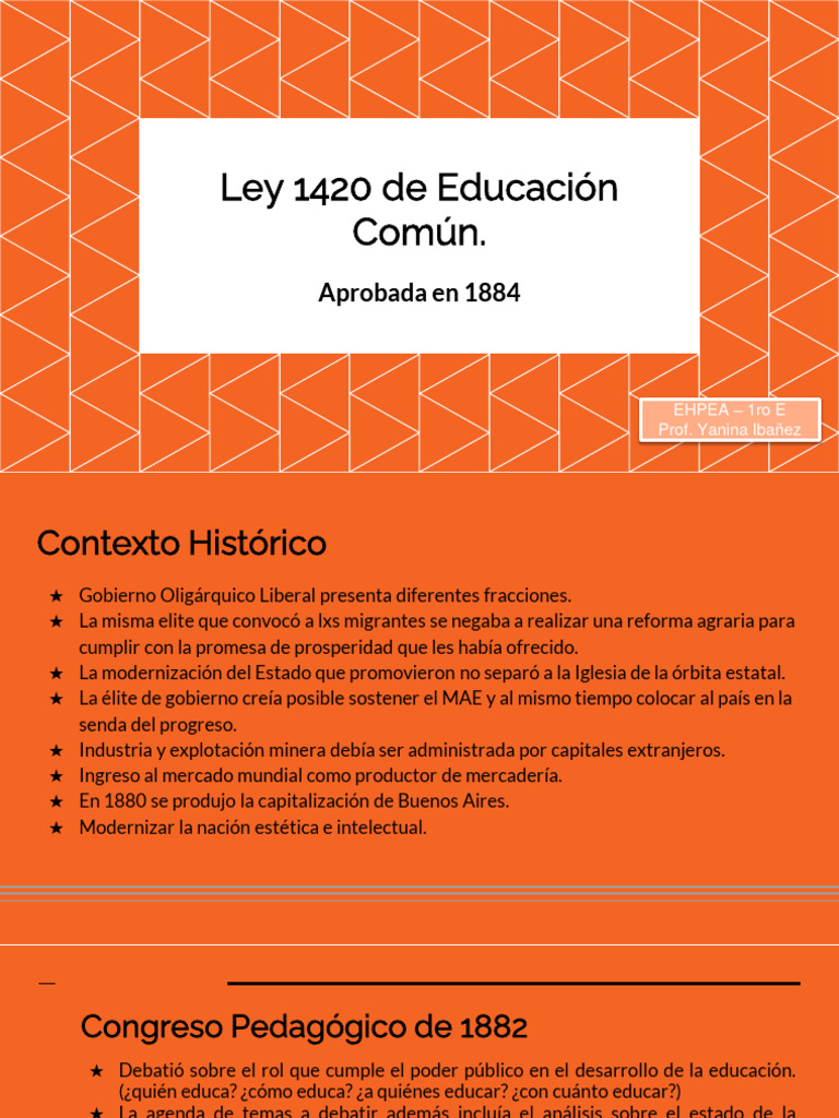 Ley 1420 de Educacion Comun (1) | Descargar gratis PDF | Educación ...