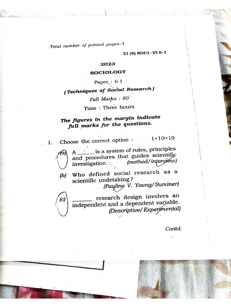 Question Paper 6th Sem | PDF