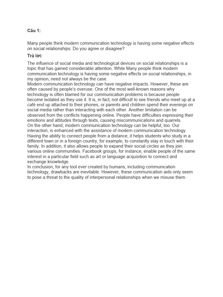 Tiếng Anh nâng cao 1 - Bài KT2 | PDF