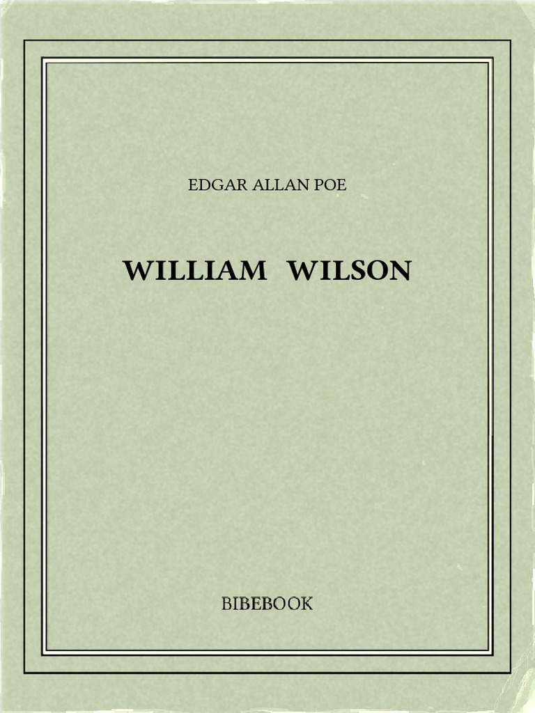 William Wilson : Une Tragédie de Poe | PDF | Edgar Allan Poe