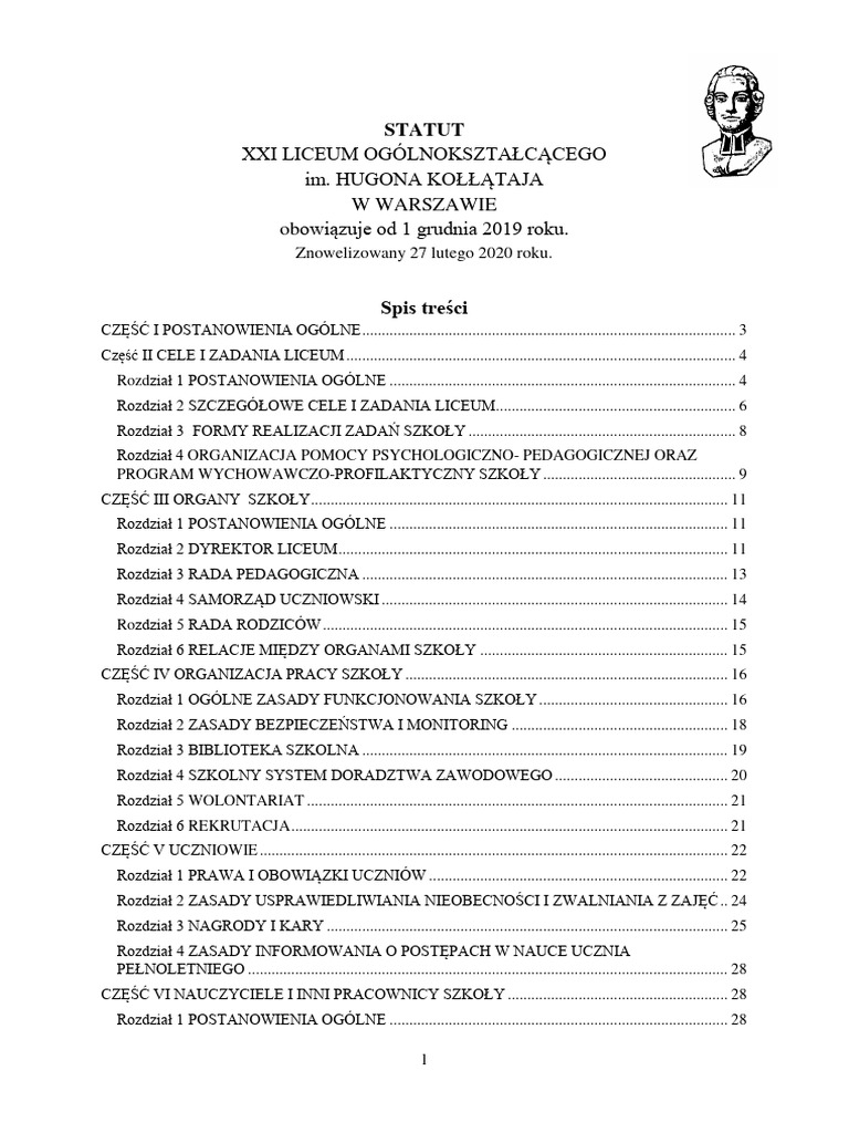 Statut Xxi Lo 02 2020 | PDF