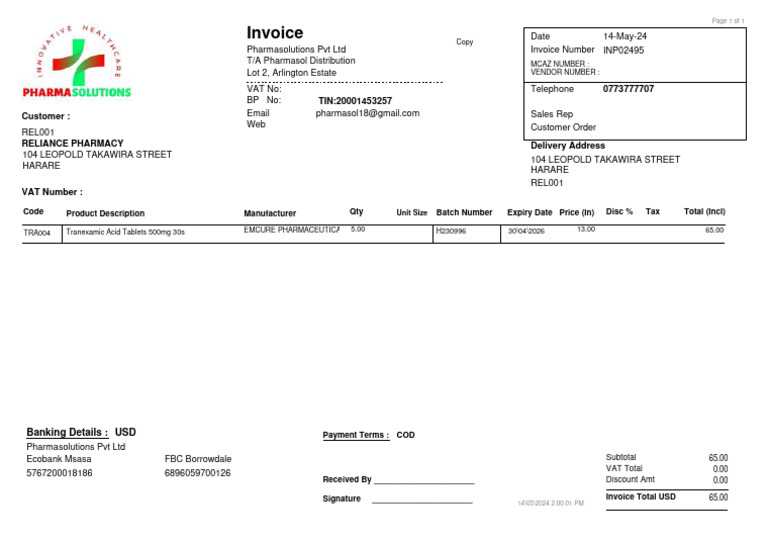 Reliance 3334 | PDF | Invoice | Government Finances