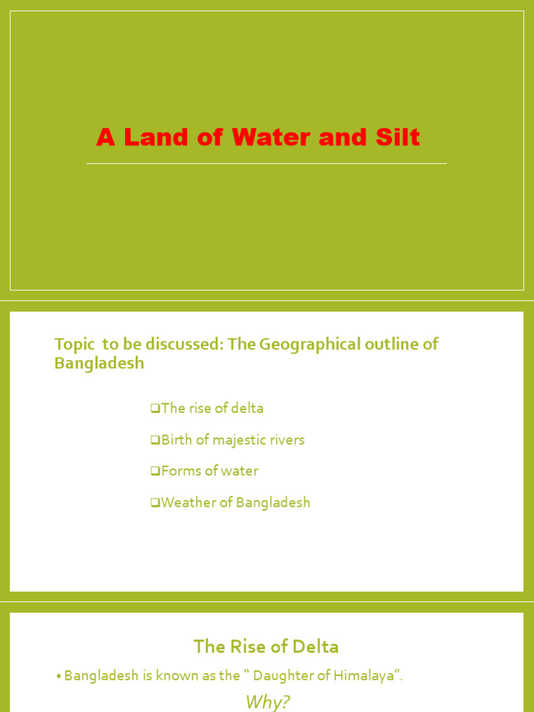 A Land of Water and Silt | PDF