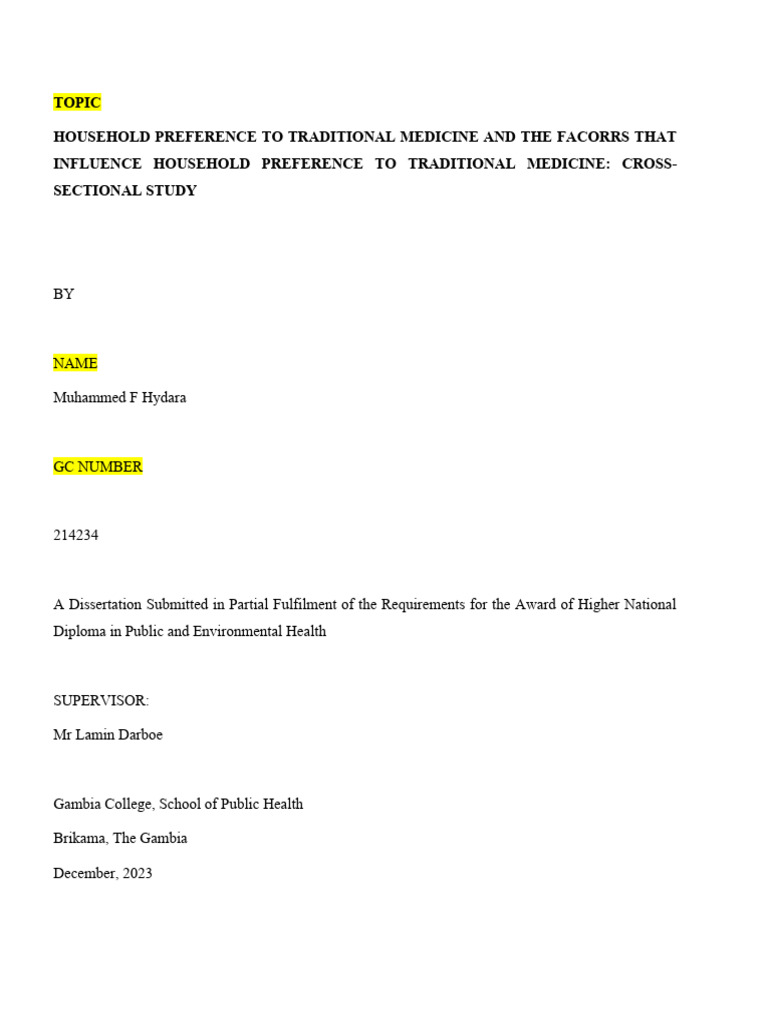 Dissertation Format Pdf Medicine Sampling Statistics 4527