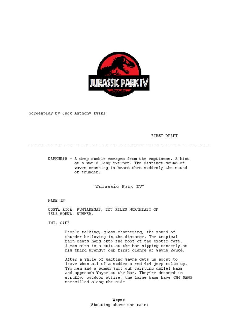 Jurassic Park IV | PDF | Nature | Leisure