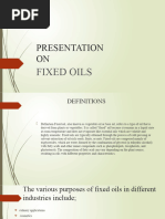 Overview of Fixed Oils and Examples | PDF | Vegetable Oil | Oil