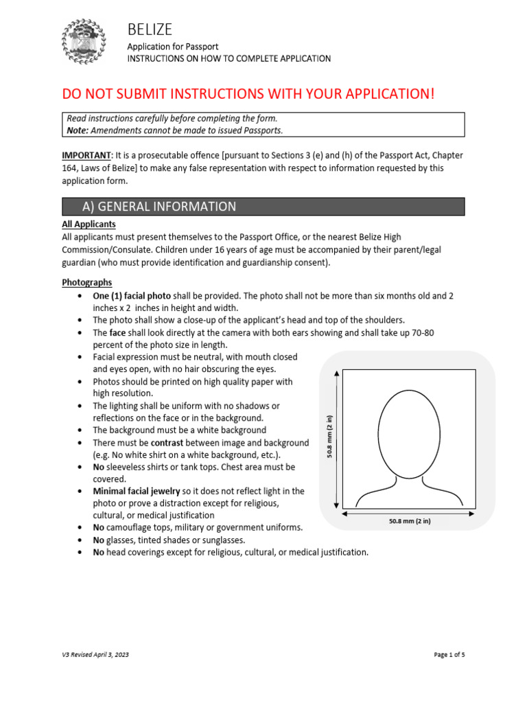 Instructions | PDF | Identity Document | Social Institutions