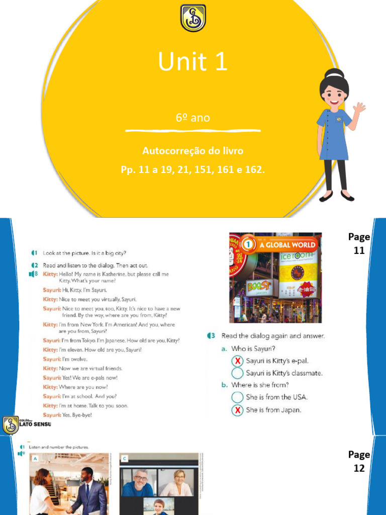 Unit 1 6º Ano | PDF