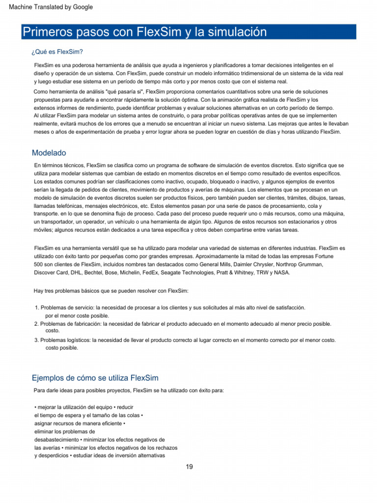 Primeros Pasos Con FlexSim y La Simulación en Español | PDF | Botón (Computación) | Ventana ...