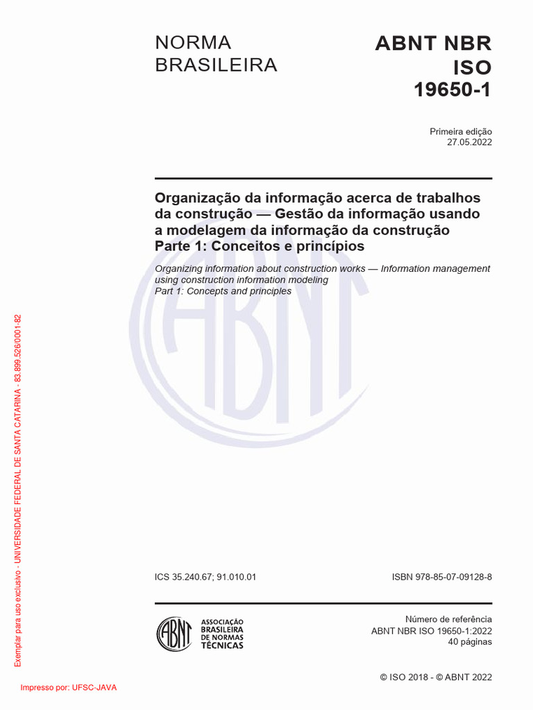 ABNT ISO 19650-1 - 2022 o | PDF | ISO 9000 | Padronização