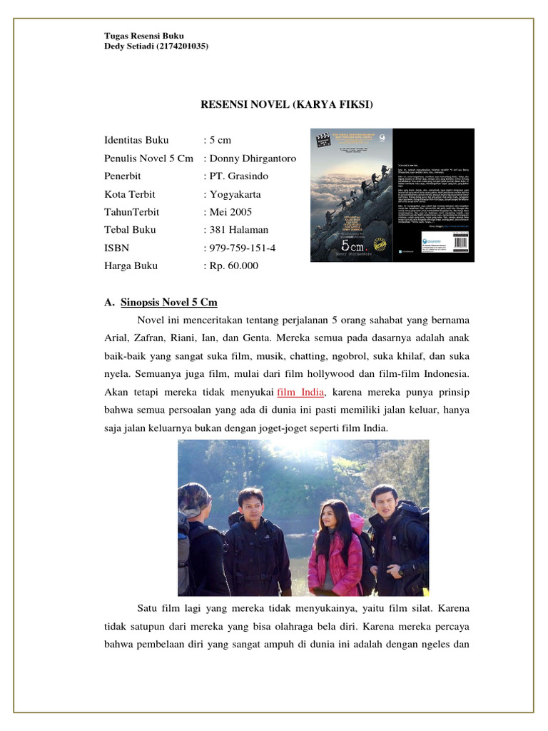 Resensi Novel Dedy Setiadi | PDF