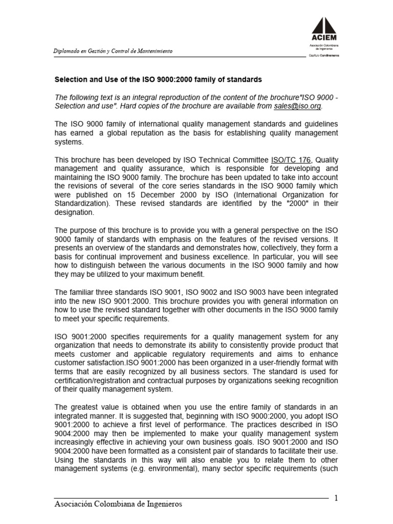 Iso 9000 2000 as Per Iso | PDF | Iso 9000 | Quality Management