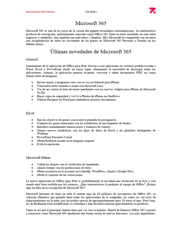 Actividad Practica 4 - Ejercicio | PDF | Microsoft | Microsoft Office