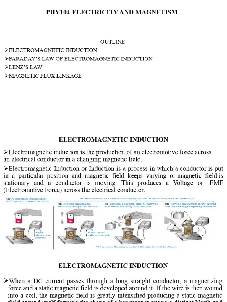 Phy104 Electricity and Magnetism 5 | PDF | Electromagnetic Induction | Inductor
