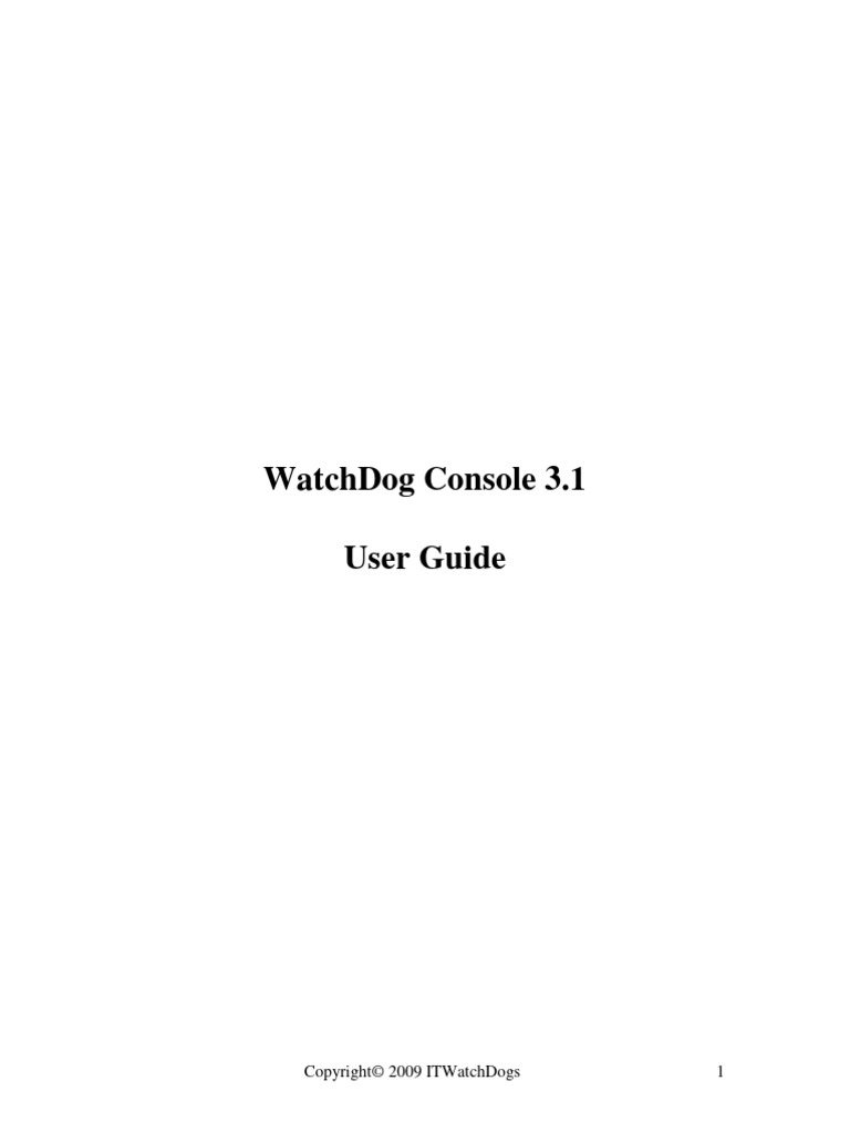 Watchdog Console 3 1 User Guide | PDF | Command Line Interface ...