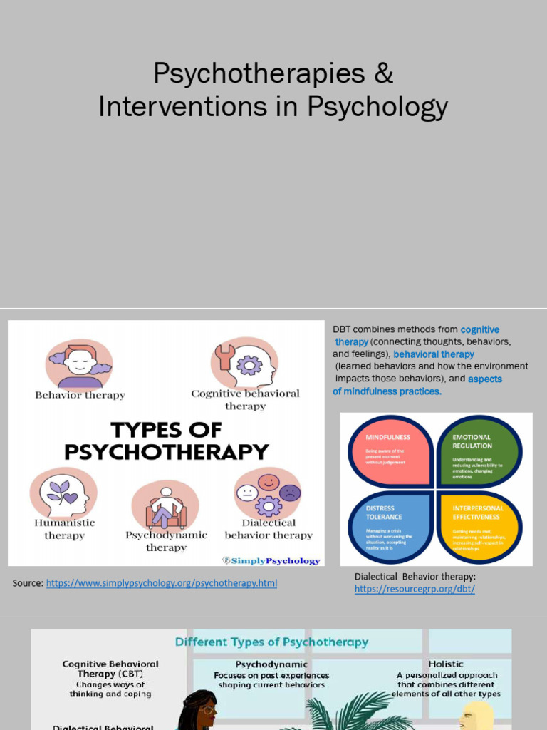 Psychotherapies Interventions in Psychology - 6 Nov. | PDF ...