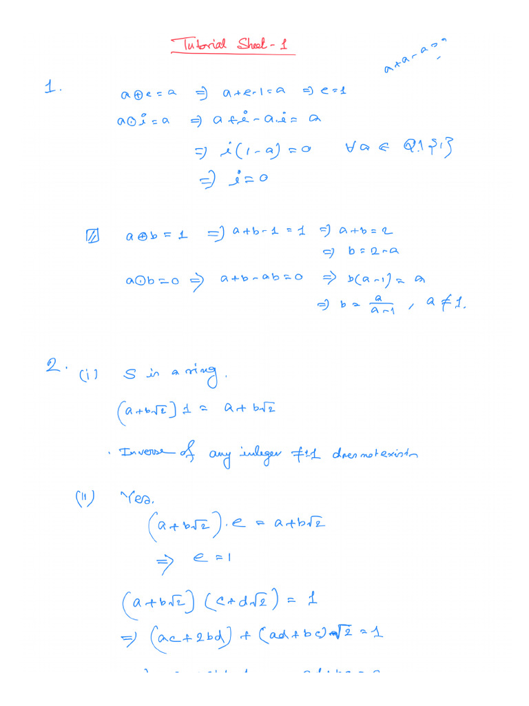 TUT 1 Solutions | PDF